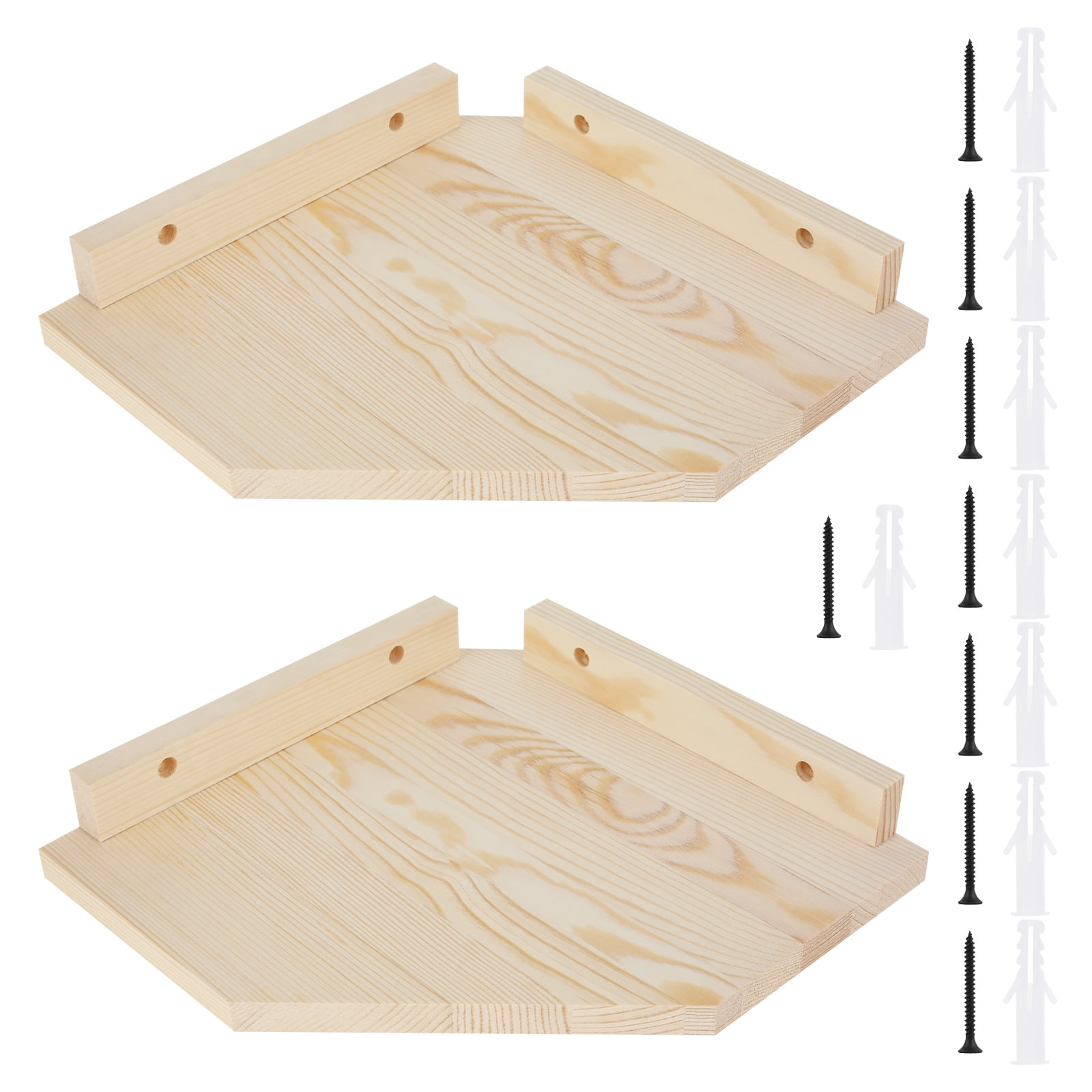 Corner Wall Shelf Wood Floating Corner Shelf Unique Wall Mounted Corner ...