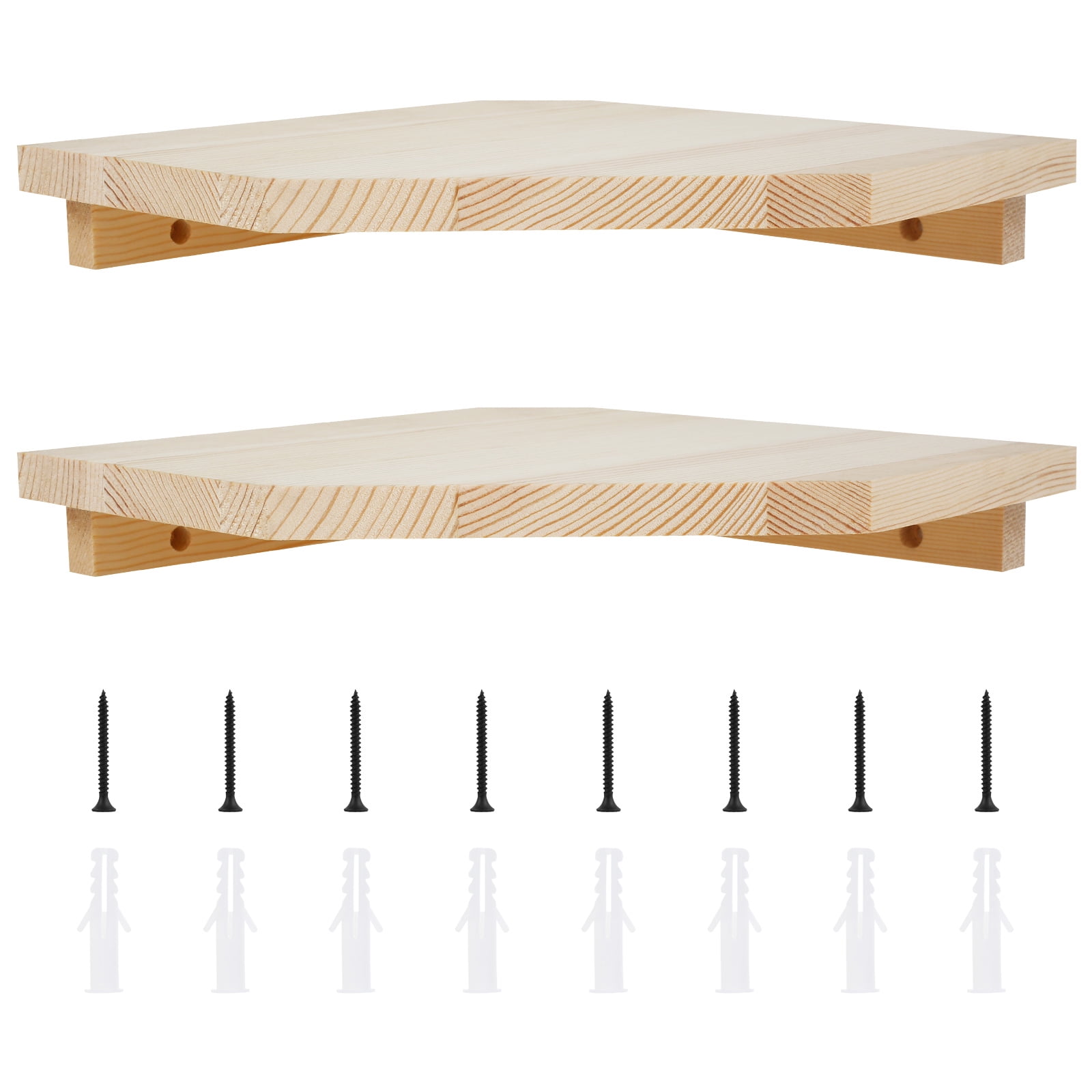 Corner Wall Shelf Wood Floating Corner Shelf Unique Wall Mounted Corner ...