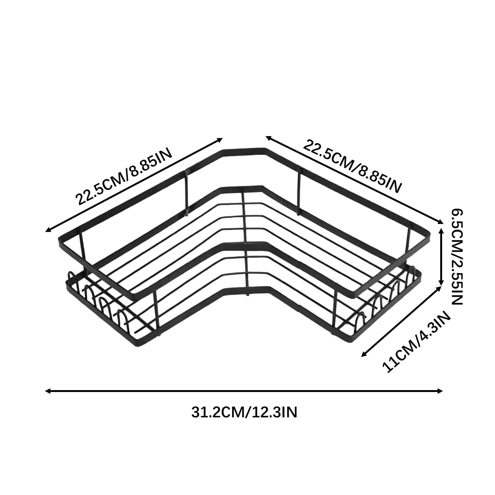 Corner Wall Storage Rack Triangle Design Punch-Free Mounting ...