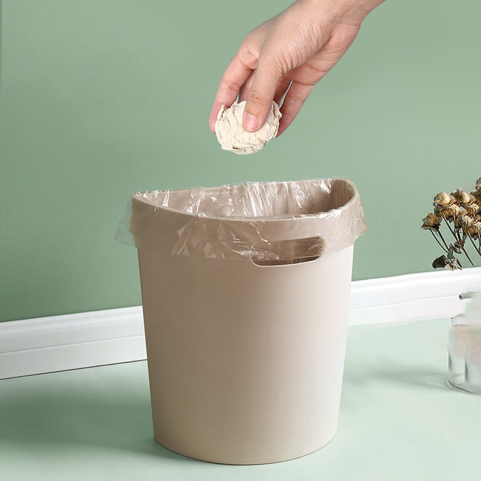 Wall-Mounted Kitchen Trash Can,Portable Bathroom Waste Bin,Easy-Pull ...