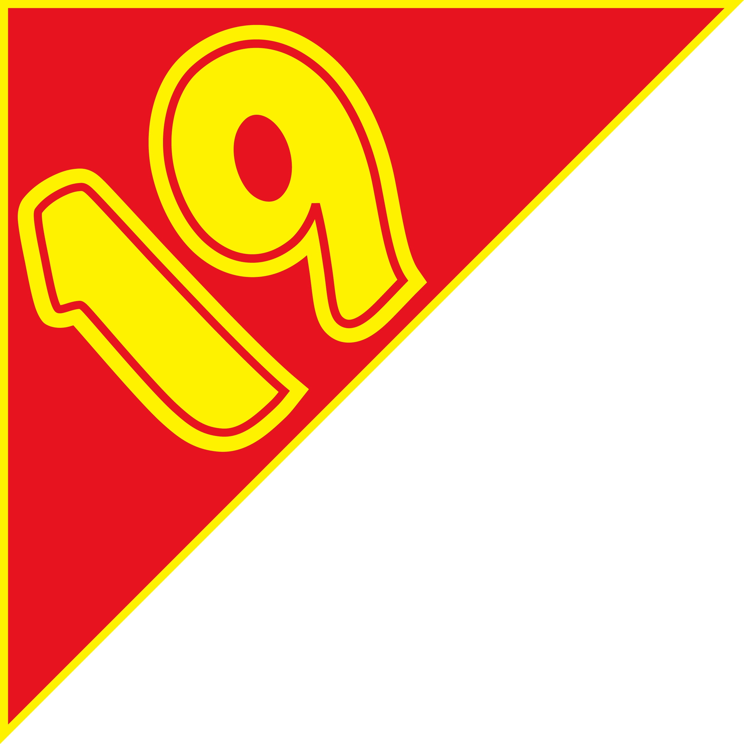 Corner Windshield Year Sticker - Red/Yellow - "19" - 15 1/2ʺW x 7 3/4ʺH ...