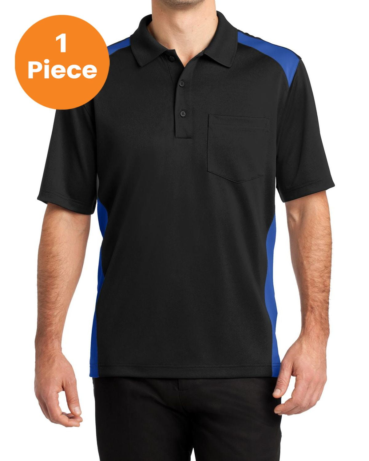 CornerStone CS416 Select Snag-Proof Two Way Colorblock Pocket Polo ...