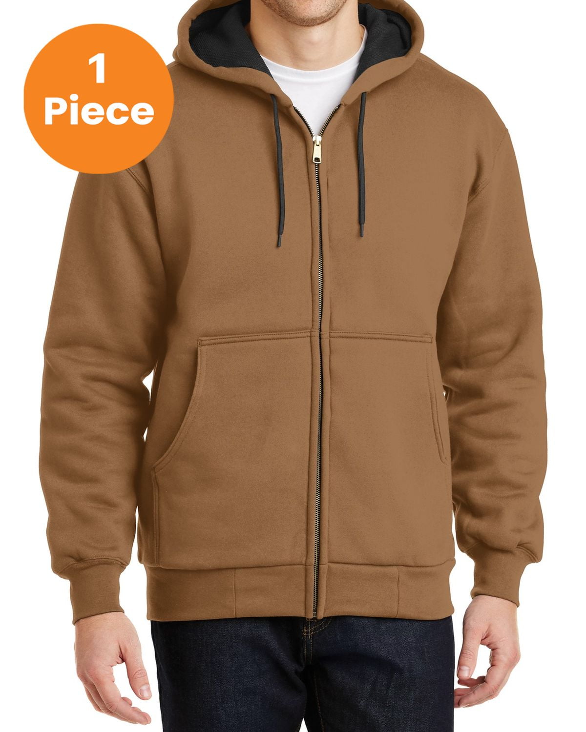 CornerStone CS620 Heavyweight Full-Zip Hooded Sweatshirt with Thermal ...