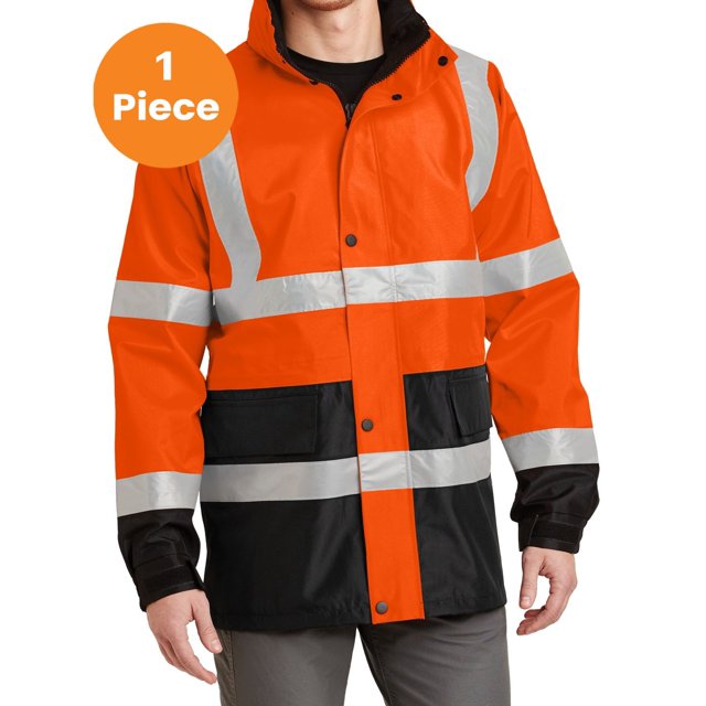 CornerStone CSJ24 Type R Class 3 Waterproof Parka, Safety Orange/ Black ...