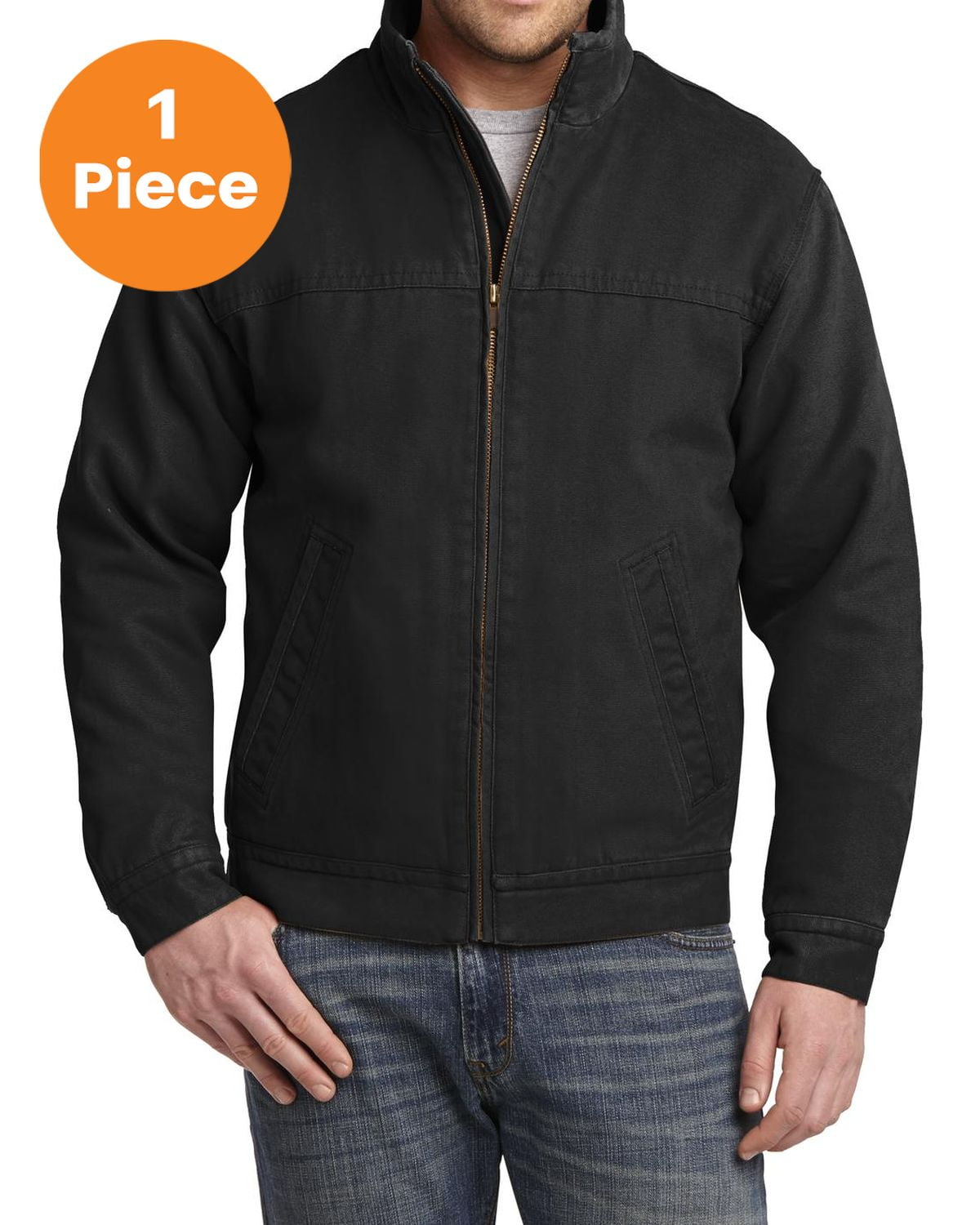 CornerStone CSJ40 Washed Duck Cloth Flannel-Lined Work Jacket, Black ...