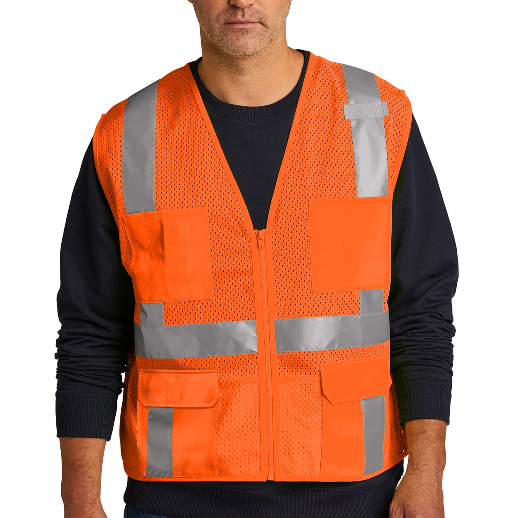 CornerStone Hi Vis Safety Vests for Men ANSI Reflective Strips Six ...