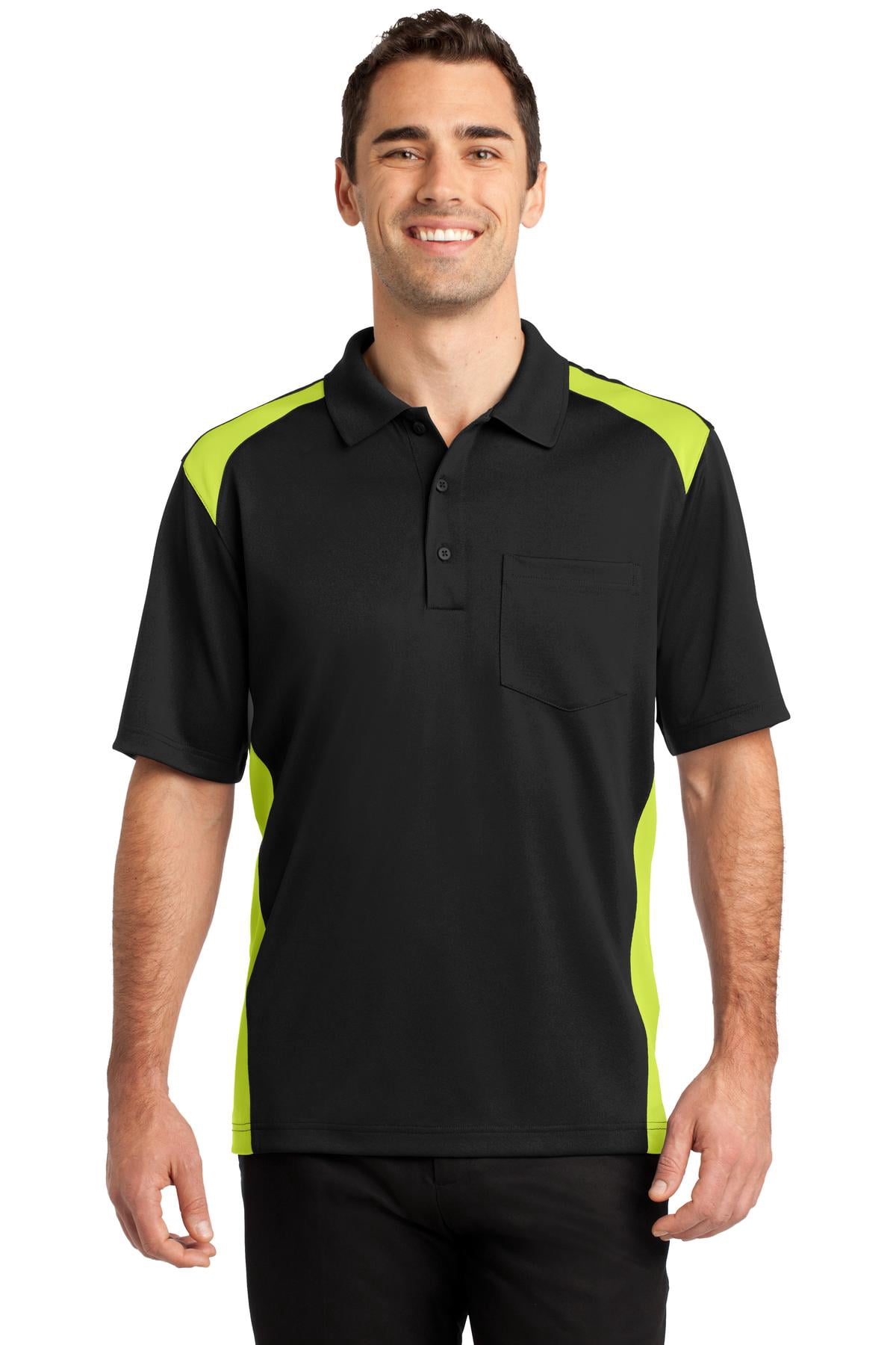CornerStone Select SnagProof Two Way Colorblock Pocket Polo - Walmart.com