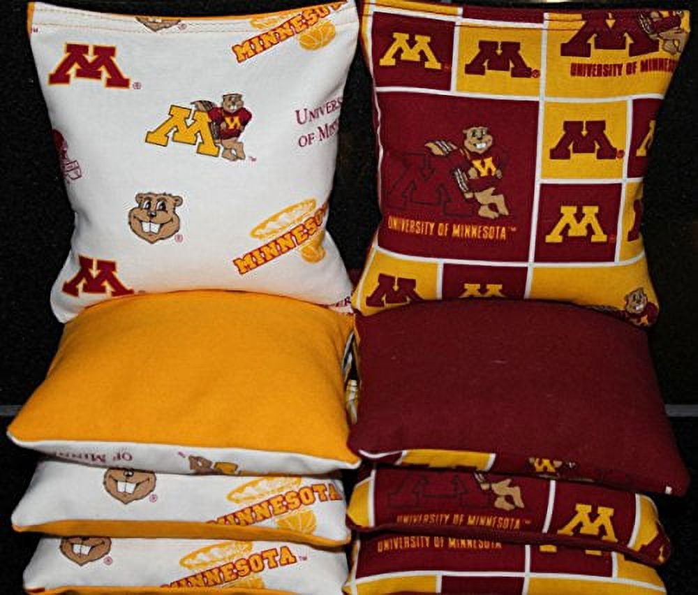 Cornhole Bean Bags Set of 8 Minnesota Golden Gophers Tailgate Game Toss ...