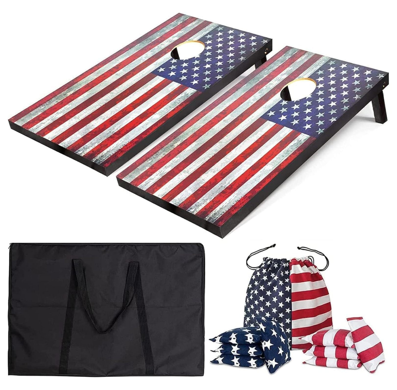 Cornhole Board Set 4x2 Regulation Size Billiards Table Style Cornhole ...