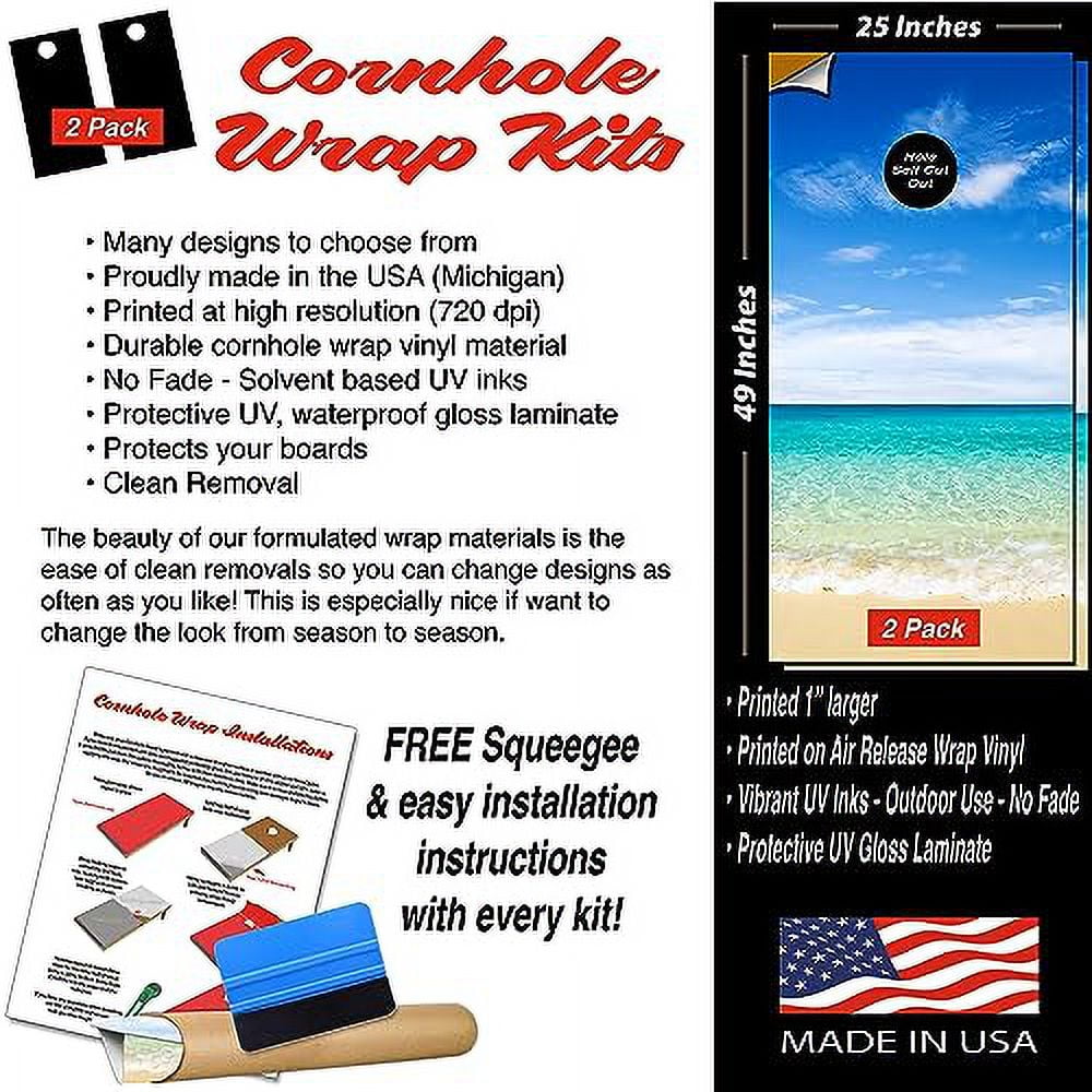 Cornhole Board Wraps 433 - Life Is Better At The Lake Cornhole Game Graphic Decals - Includes ...