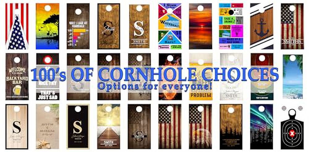 Cornhole Board Wraps 433 - Life Is Better At The Lake Cornhole Game Graphic Decals - Includes ...