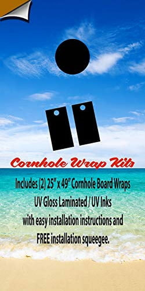 Cornhole Board Wraps 802 - Wood Design Cornhole Graphic Decals ...