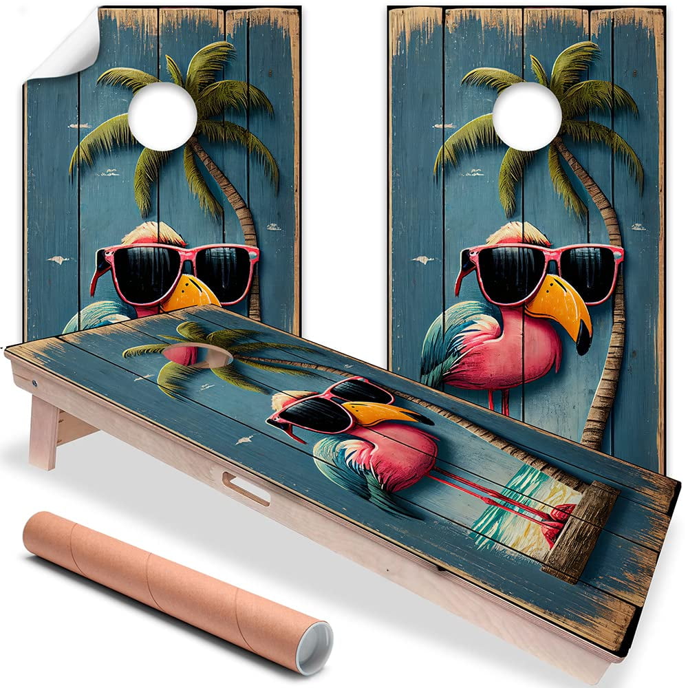 Cornhole Board Wraps and Decals for Boards Set of 2 Skins Professional Vinyl Covers Sticker Life ...