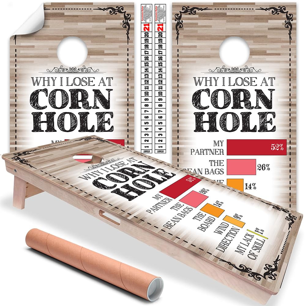 Cornhole Board Wraps and Decals for Boards Set of 2 Skins Professional ...