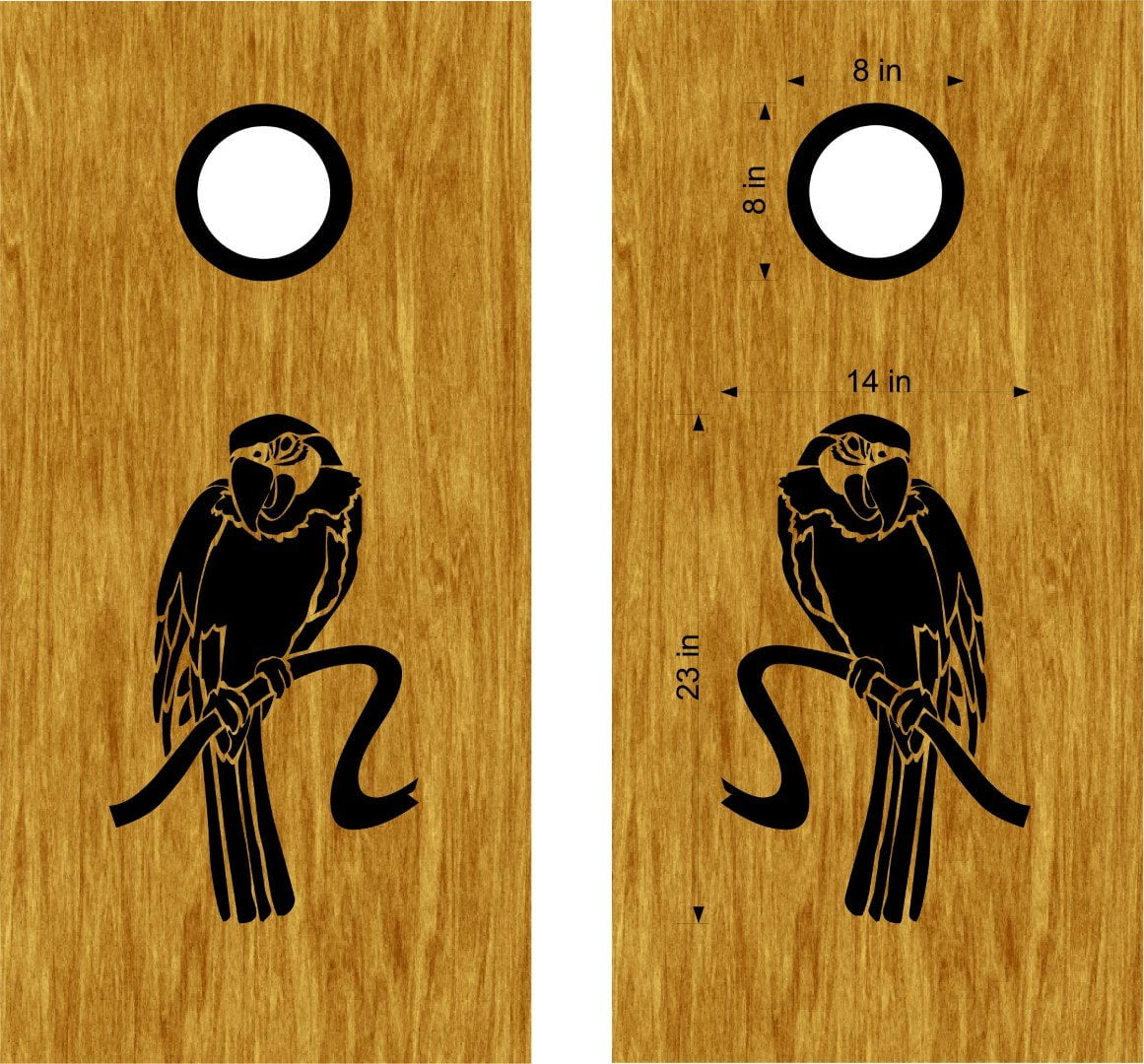 Cornhole Boards Decal Parrot McCall Set Bean Bag Toss Sticker - Walmart.com