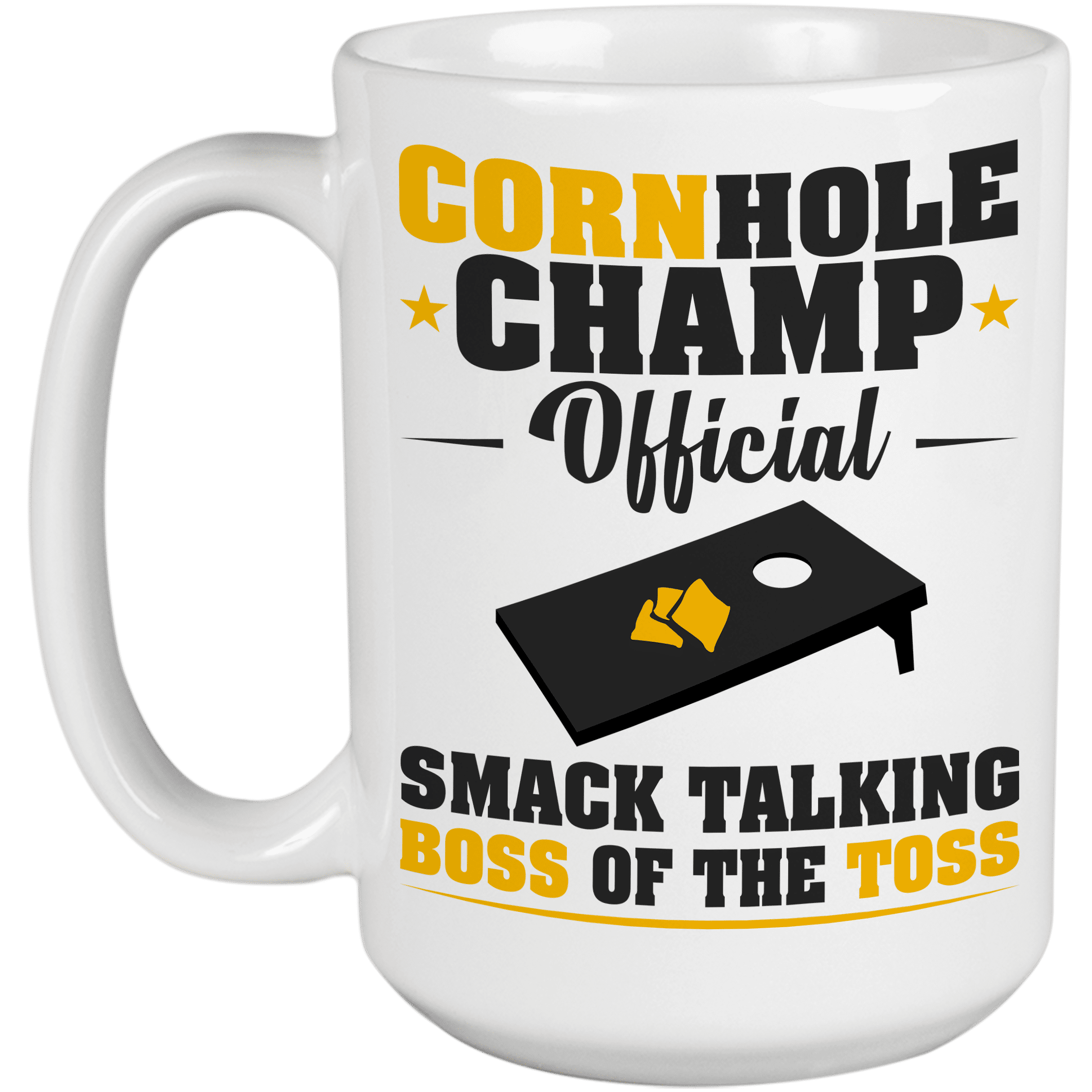 Cornhole Champ, Official Smack Talking Boss of the Toss, Bean Bag Toss ...