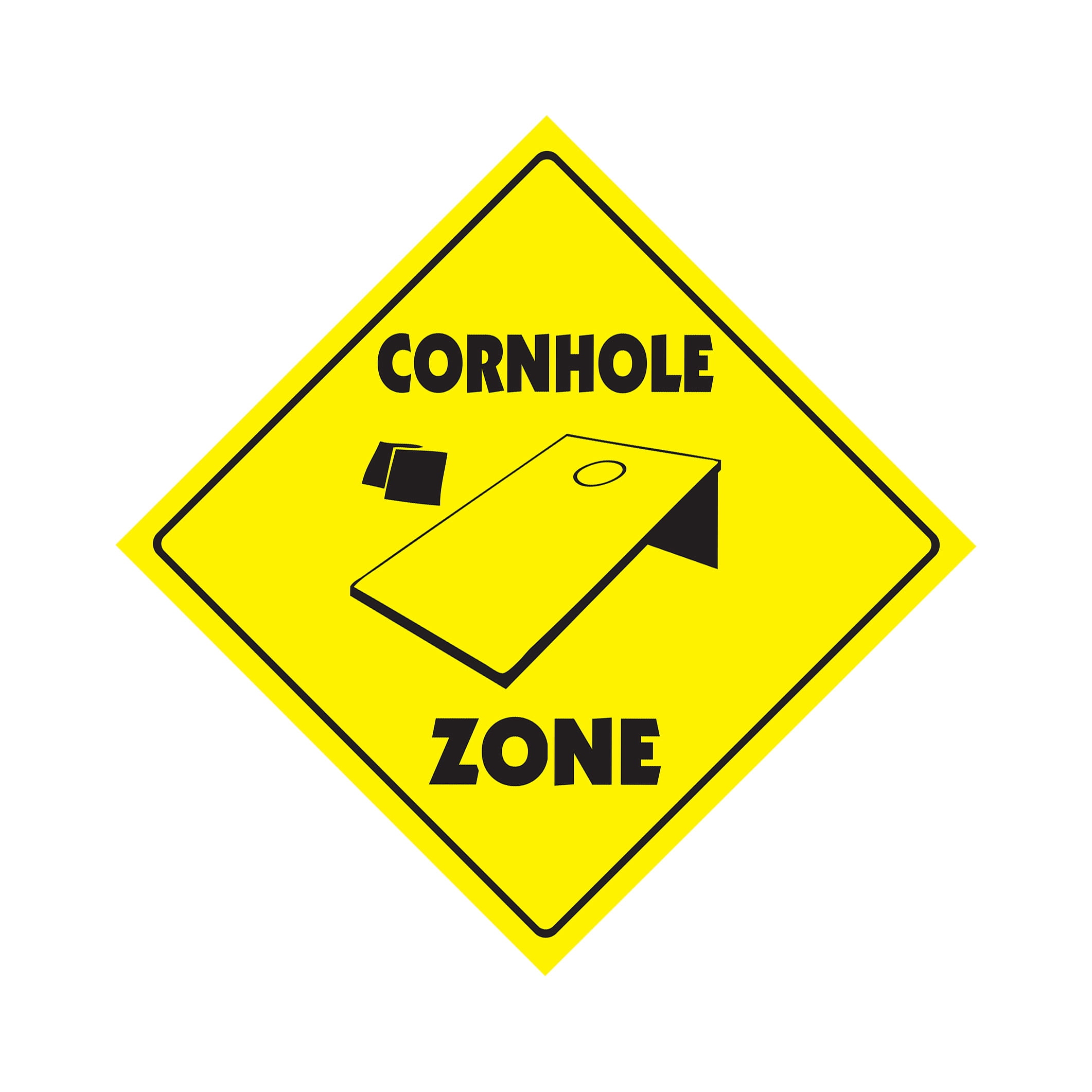 Cornhole Crossing Decal Zone Xing | Indoor/Outdoor | 8" Tall game yard ...