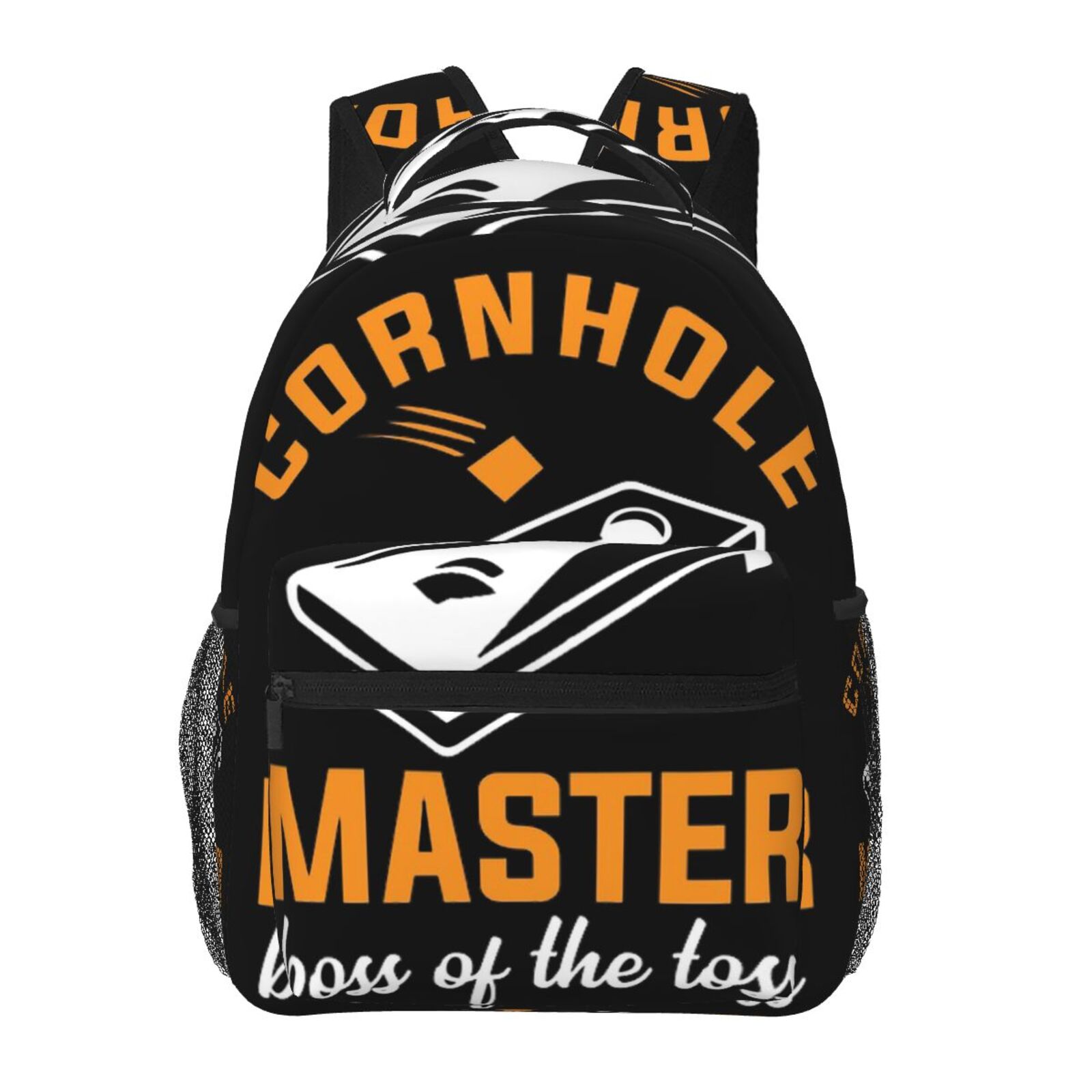 Cornhole Master Boss of The Toss Black Backpack for Women Men Laptop ...