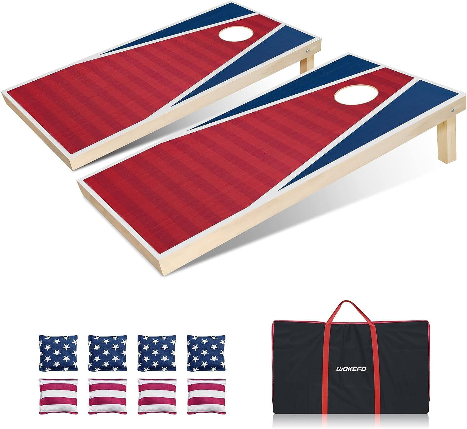 Cornhole Set, 4'x 2' Cornhole Boards Games Set, Solid Wood Corn Holes ...