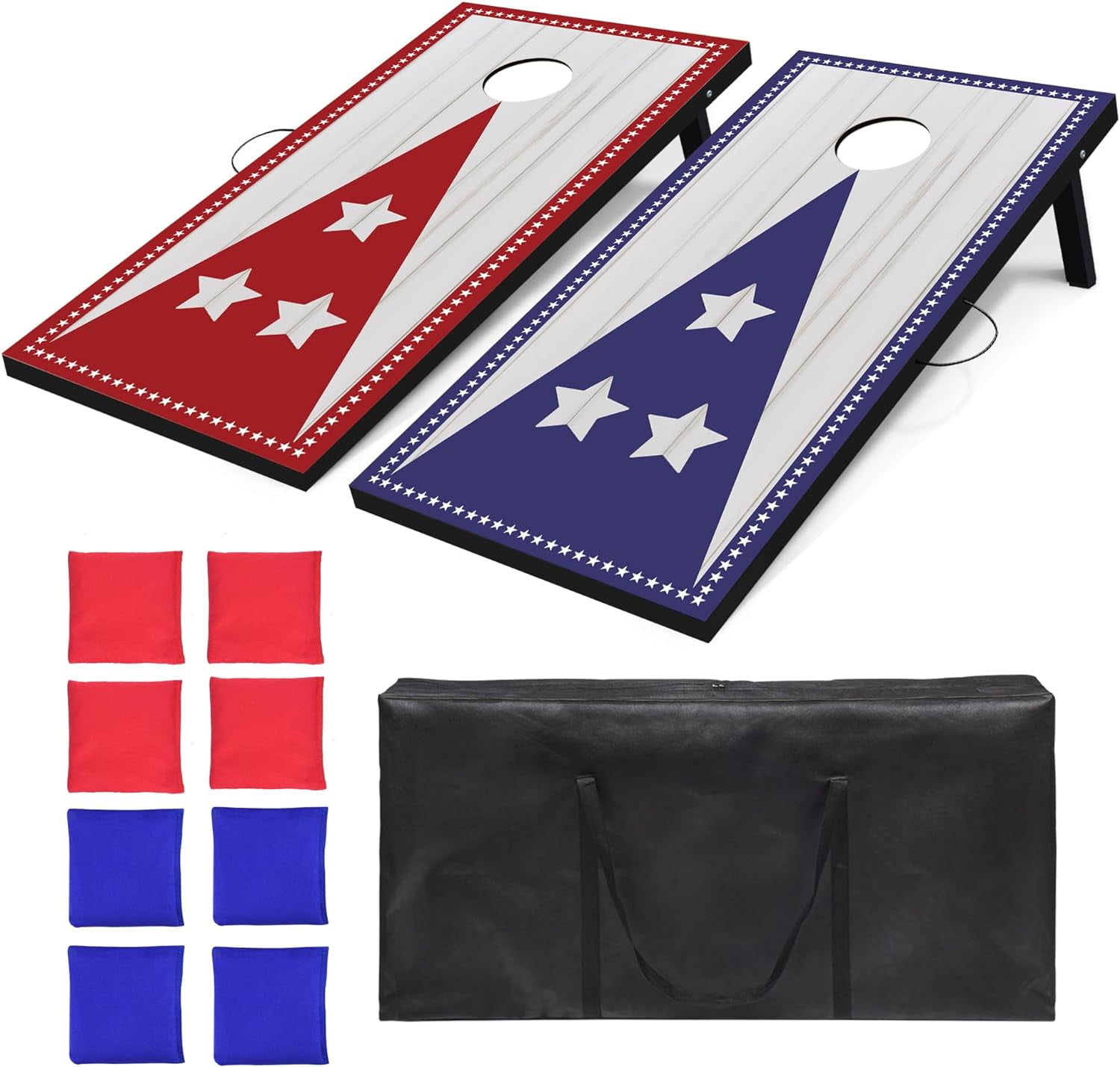 Cornhole Set, Regulation Size Cornhole Boards with 8 All-Weather Bean ...