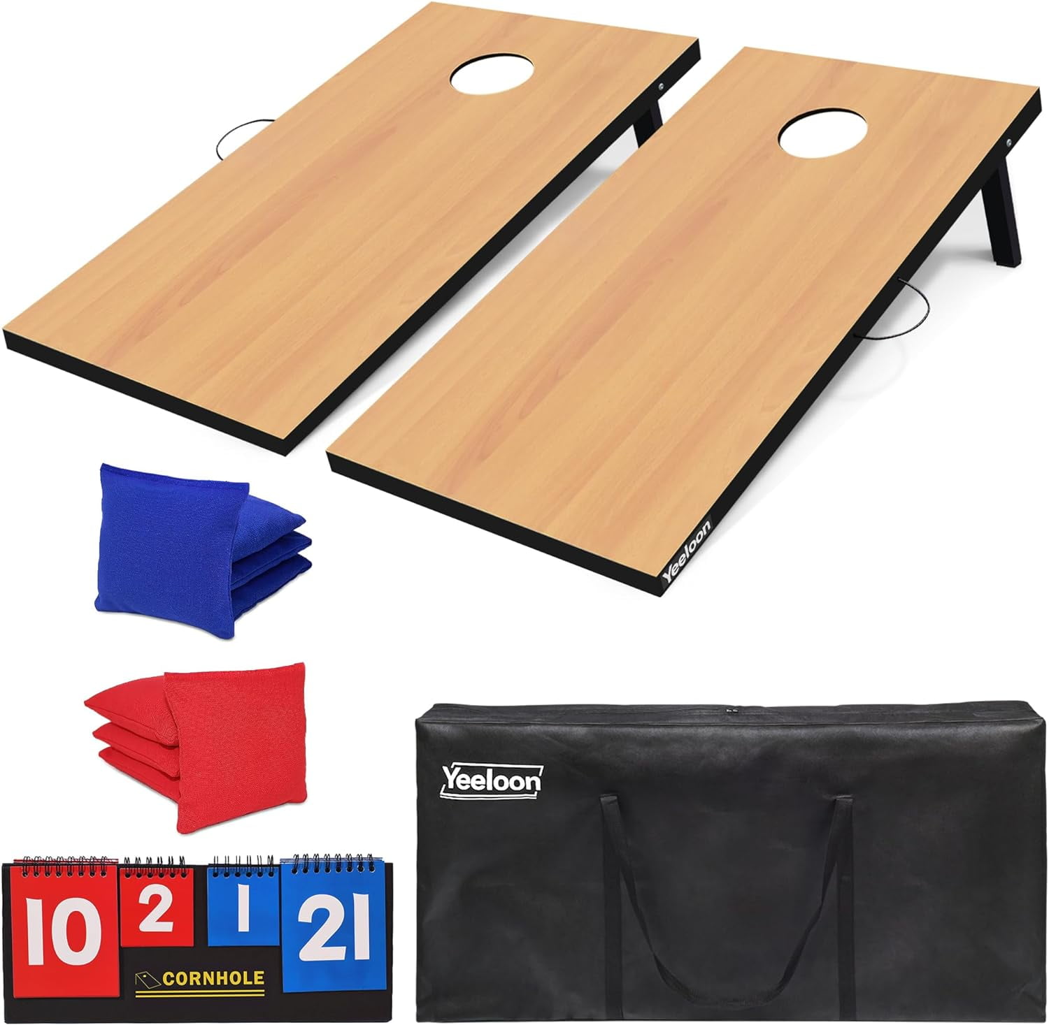 Cornhole Set Tailgateregulation Size Cornhole Boards With 8 Bean Bags And Carrying Case 3x2