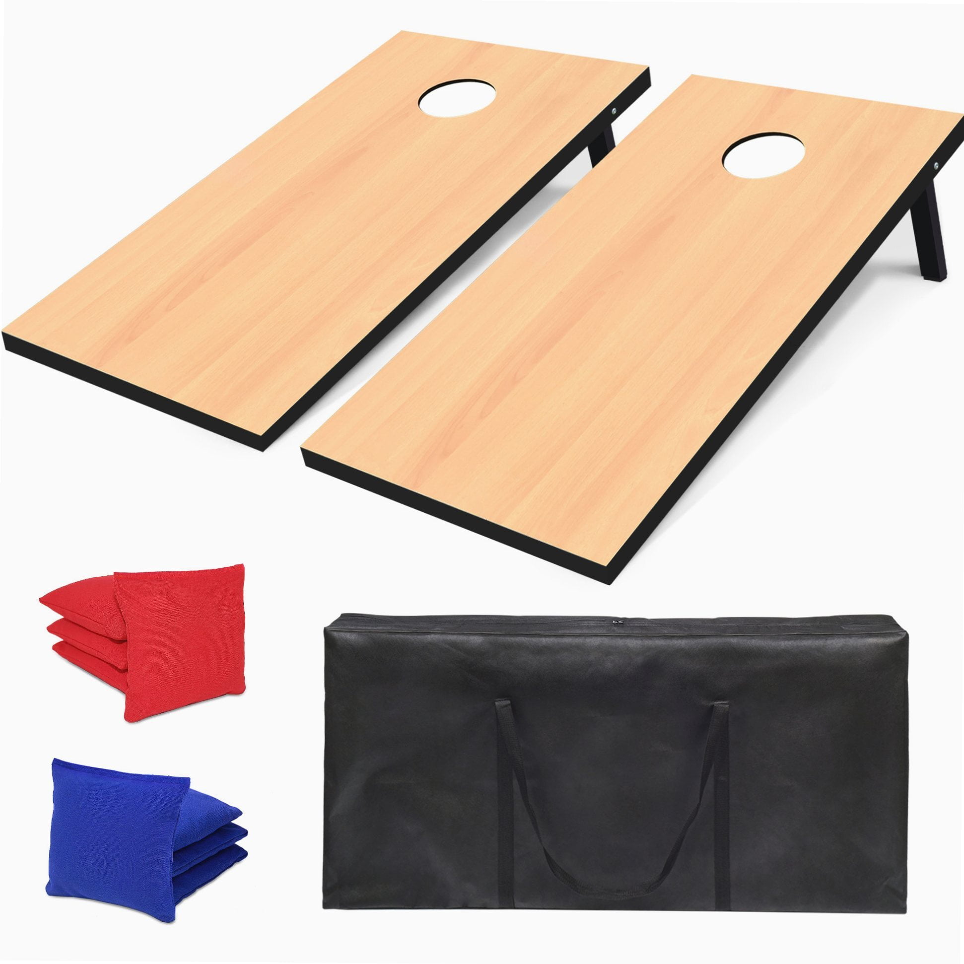 Cornhole Set, Tailgate/Regulation Size Cornhole Boards with 8 Bean Bags and Carrying Case, 3x2 ...