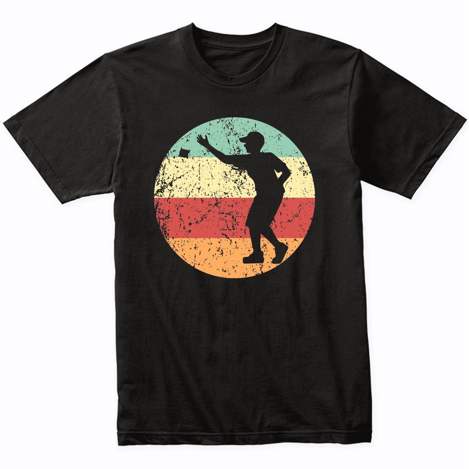 Cornhole Toss Silhouette Retro Cornhole Player T-Shirt - Retro Colors ...