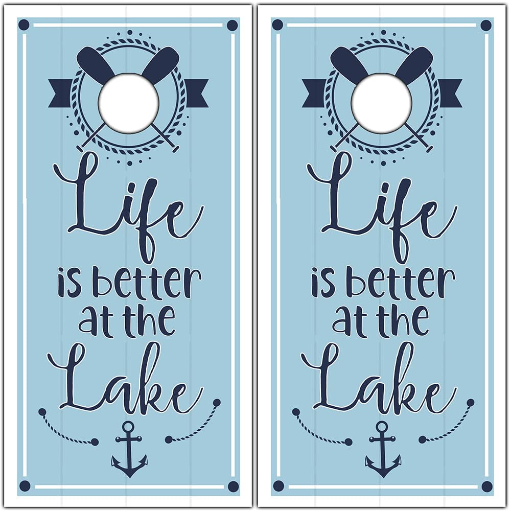Cornhole Wraps for Boards Vinyl Decals (Set of 2) Life Is Better At The ...