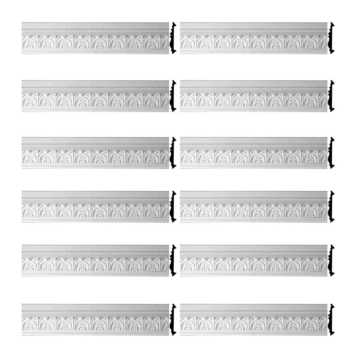 Cornice Crown Mouldings White Urethane Etienne Ornate DIY Interior ...