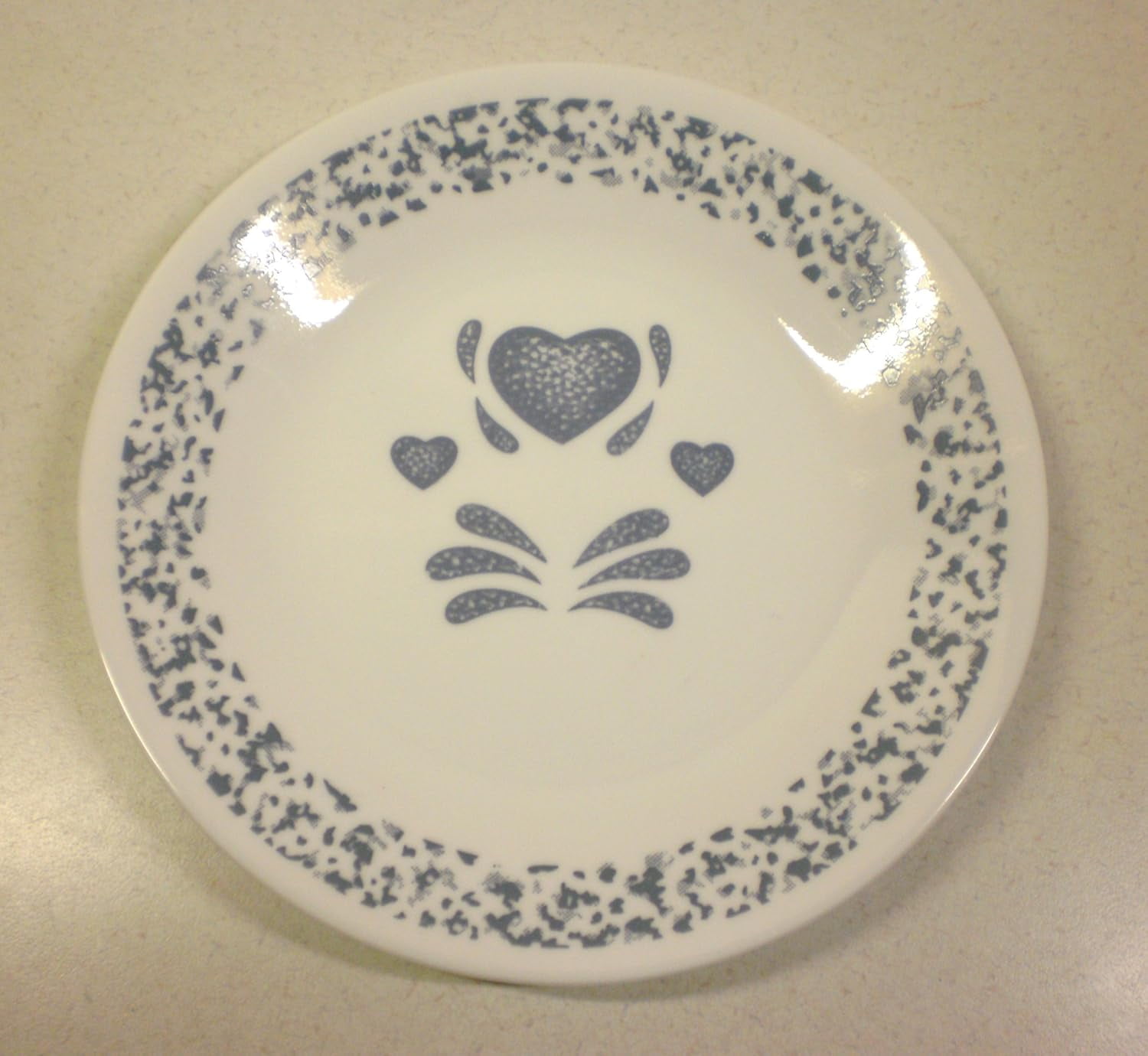 Corning Blue Hearts 6 3/4" Bread & Butter Plates - Set of 4 - Walmart.com