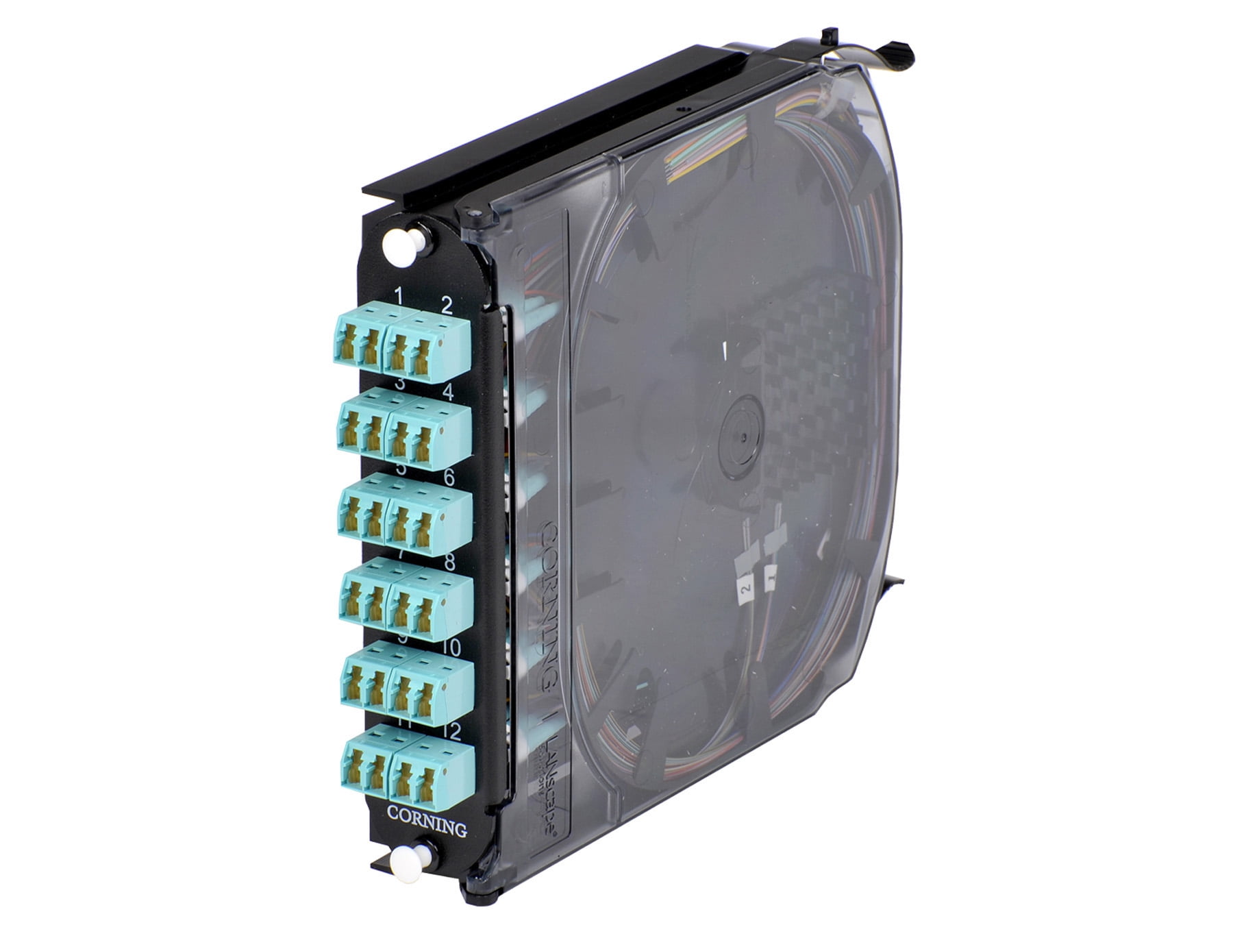 Corning CCH Pigtailed Splice Cassette, 24 Fiber, LC Duplex Shuttered ...