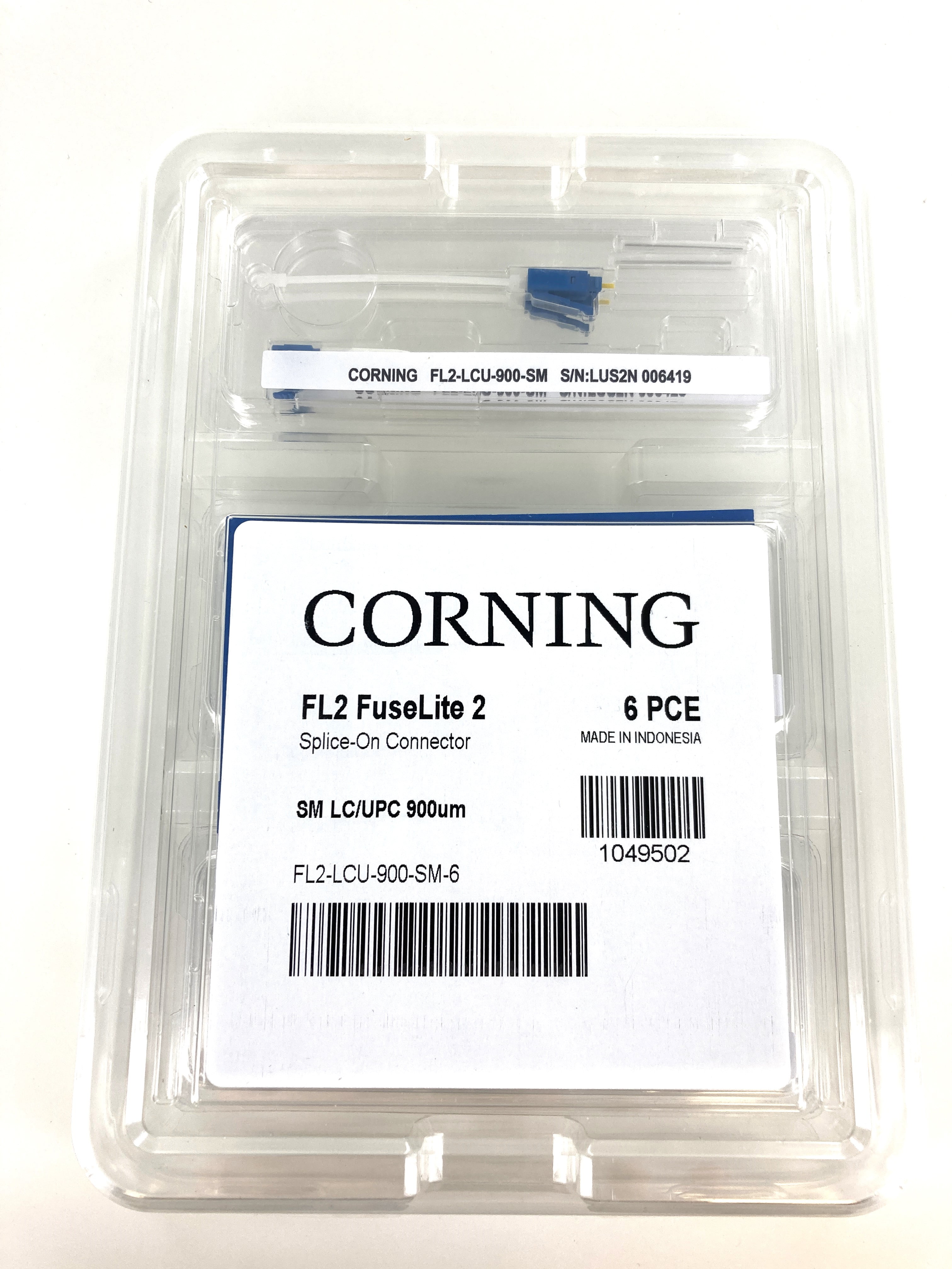 Corning FL2-LCU-900-SM-6 FuseLite 2 Splice-On Connector, LC SM 900 um ...