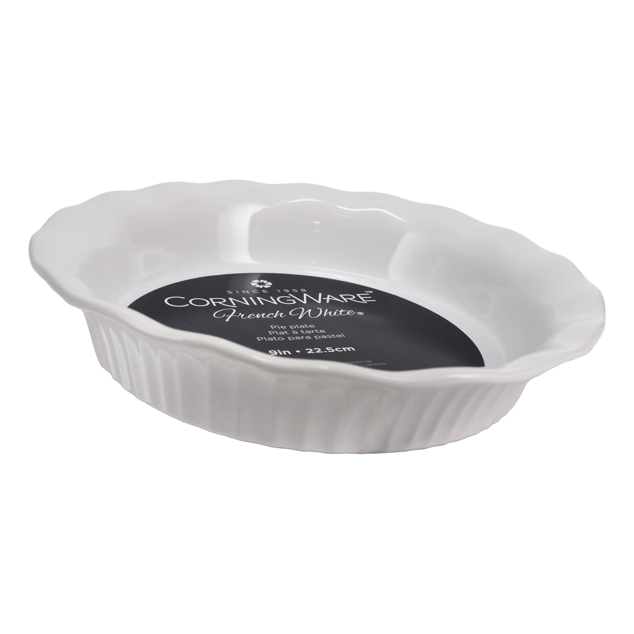 CorningWare FW111 French White 9 in Pie Plate - Walmart.com