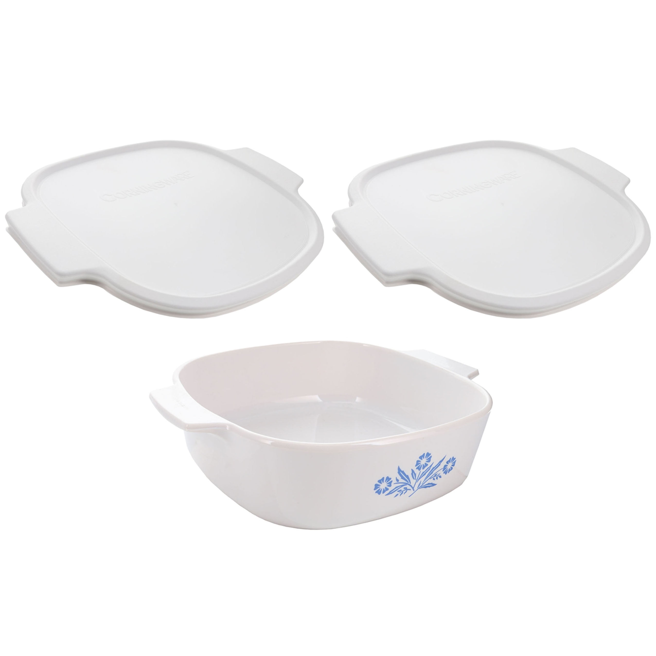 Corningware A-2-B 2-Qt Pyroceram Cornflower Blue Dish & A-2-PC White ...