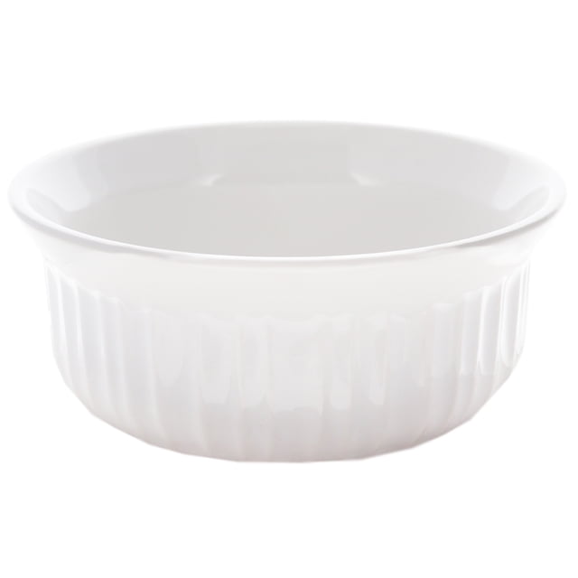 Corningware FS16 16oz / 473mL Round French White Stoneware Casserole ...