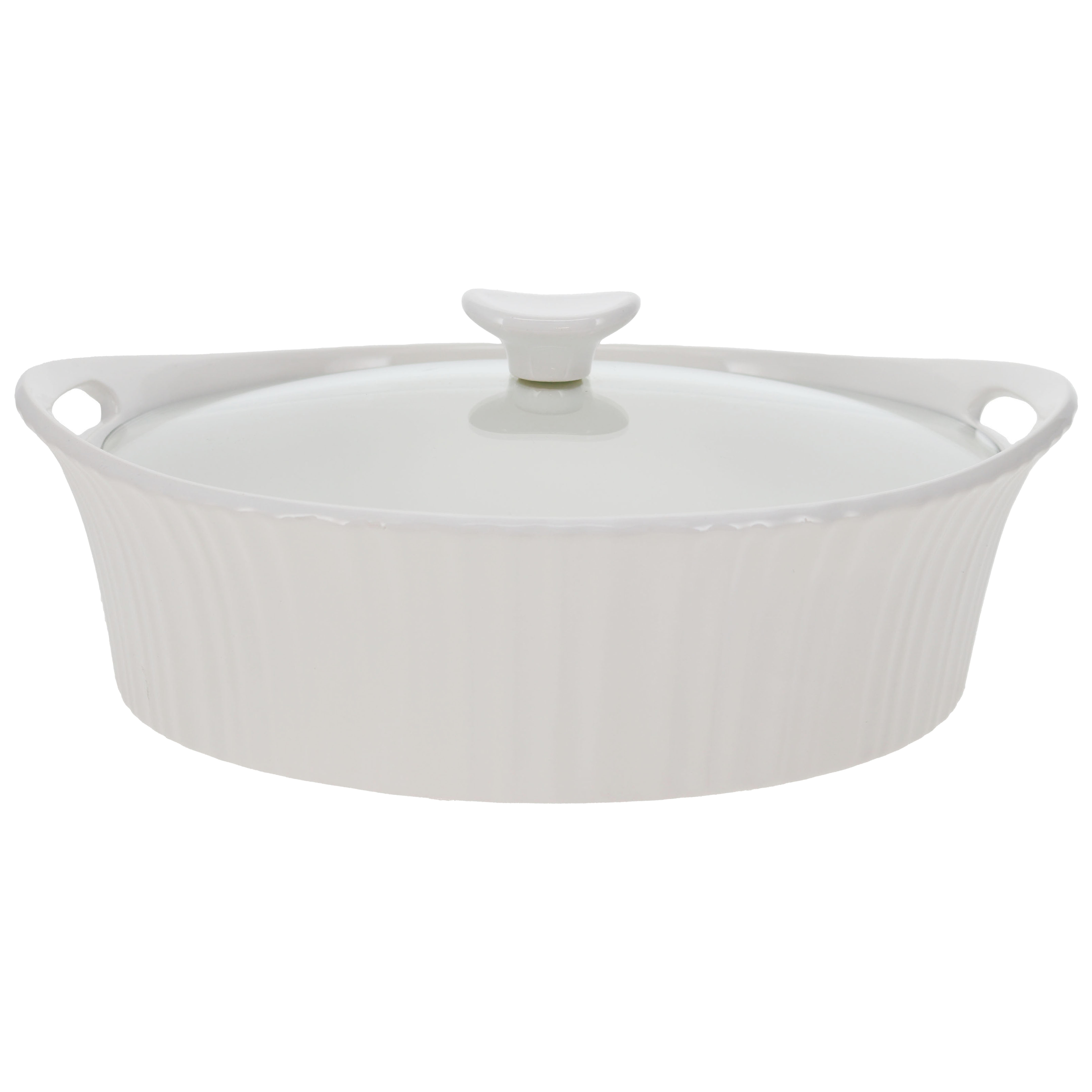 Corningware French White 2.5 Quart Oval Baking Dish with Glass Lid ...