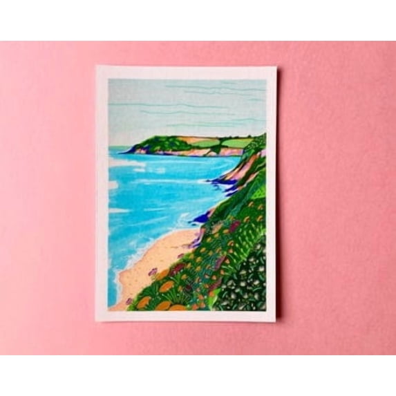 Cornish Coastline Poster Falmouth Uk Signed GiclÃ©e, Poster Home Decor ...