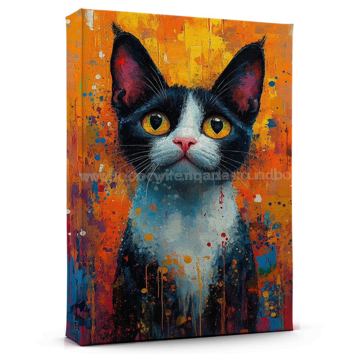 Cornish Rex Cat Calico Canvas Art Animals, Colorful Cornish Rex Cat ...