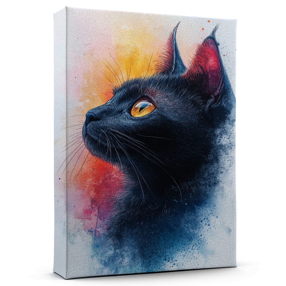 Cornish Rex Cat Calico Canvas Painting Animal Artwork,Colorful Cornish ...