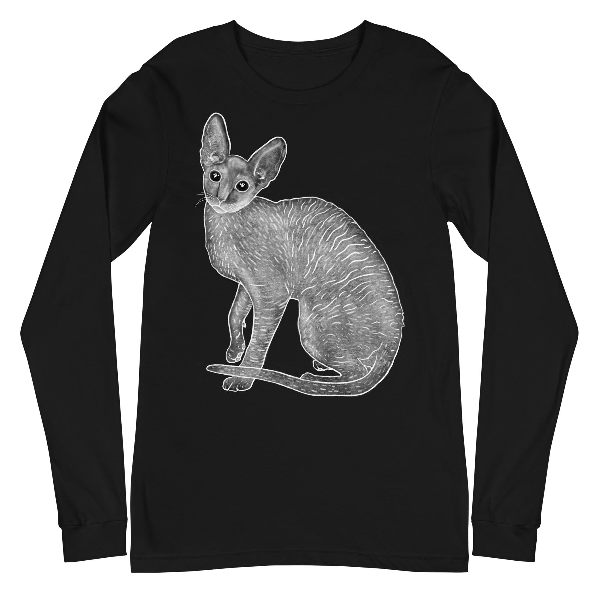Cornish Rex Cat Folk Art Gothic Birthday Gifts Dark Academia Goth Punk ...