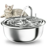 Cornmi Cat Waterer, 3.4L/115oz Stainless Steel Pet Automatic Waterer ...