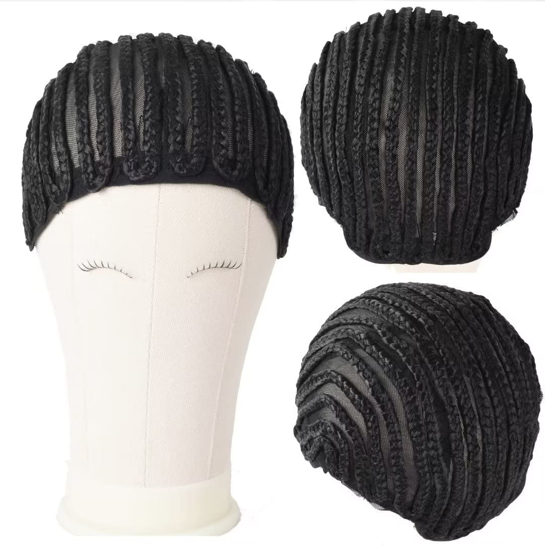 Cornrow Wig Cap For Crochet Braids Synthetic Braided Cap with ... Cornrow Wig Cap For Crochet Braids Synthetic Braided Cap with ...