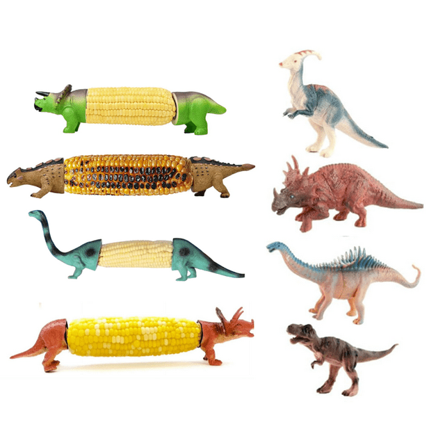 Corns Holder on the Cobs, Fun Dino Shaped Corn Holders with Stainless ...