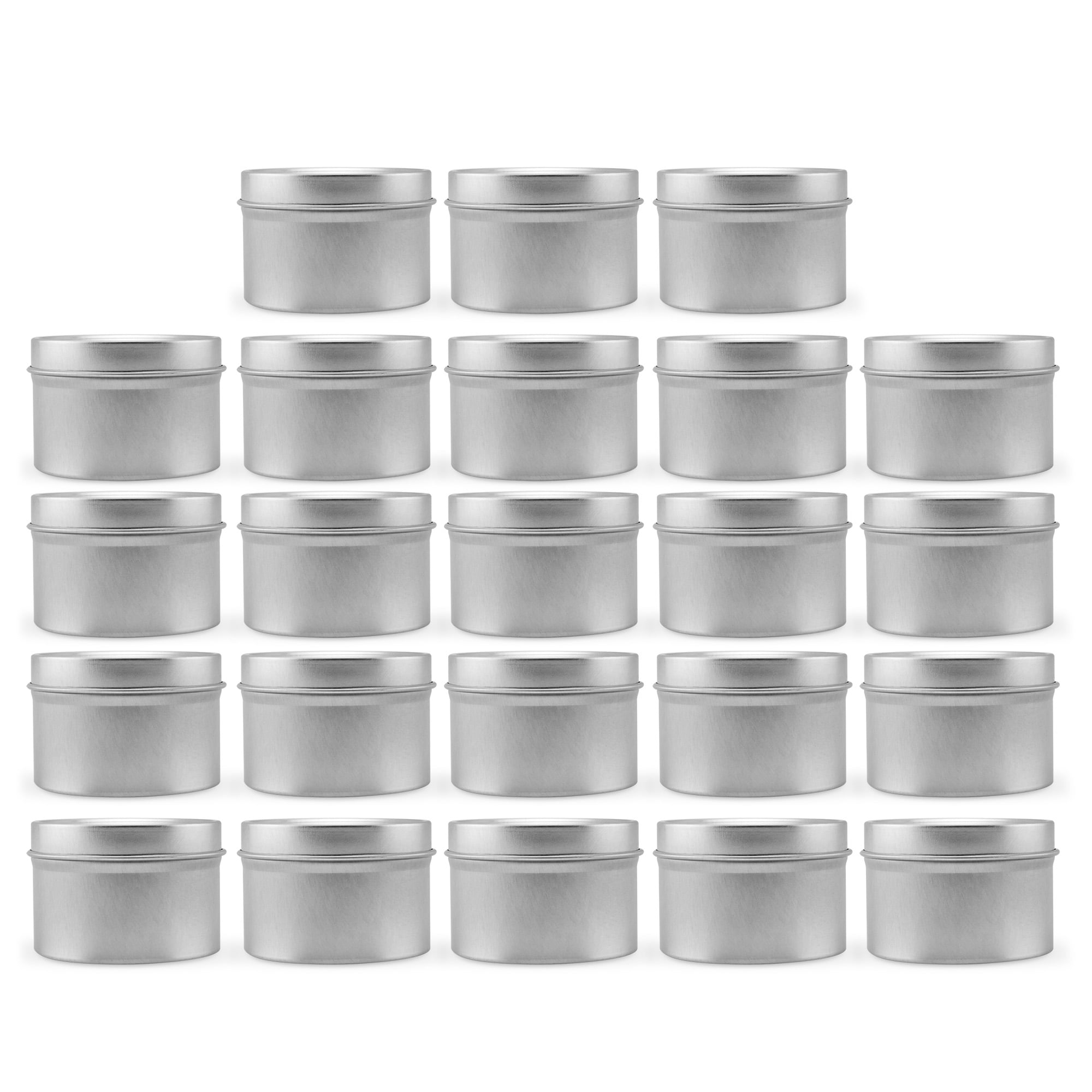 Cornucopia 2-Oz Metal Tins with Slip-On Lids for Candle Making, Spices ...