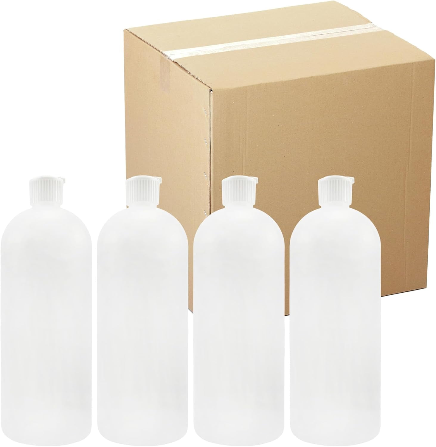 Cornucopia Brands 32oz Flip Top Plastic Squeeze Bottles (24-Pack); XL ...