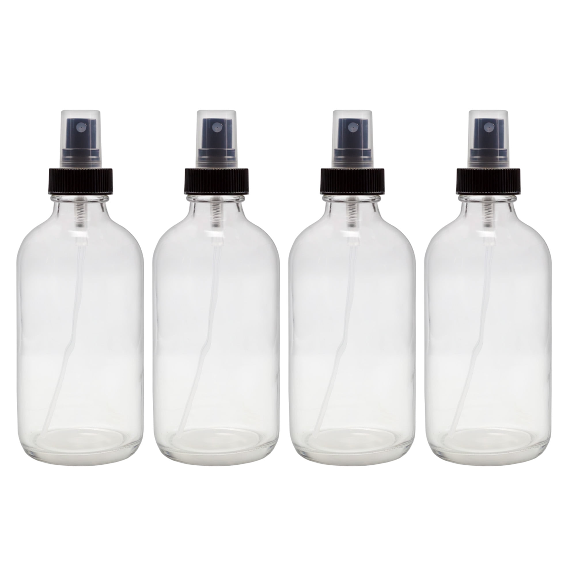 Cornucopia Brands 8-Ounce Clear Glass Fine Mist Spray Bottles (4-Pack ...