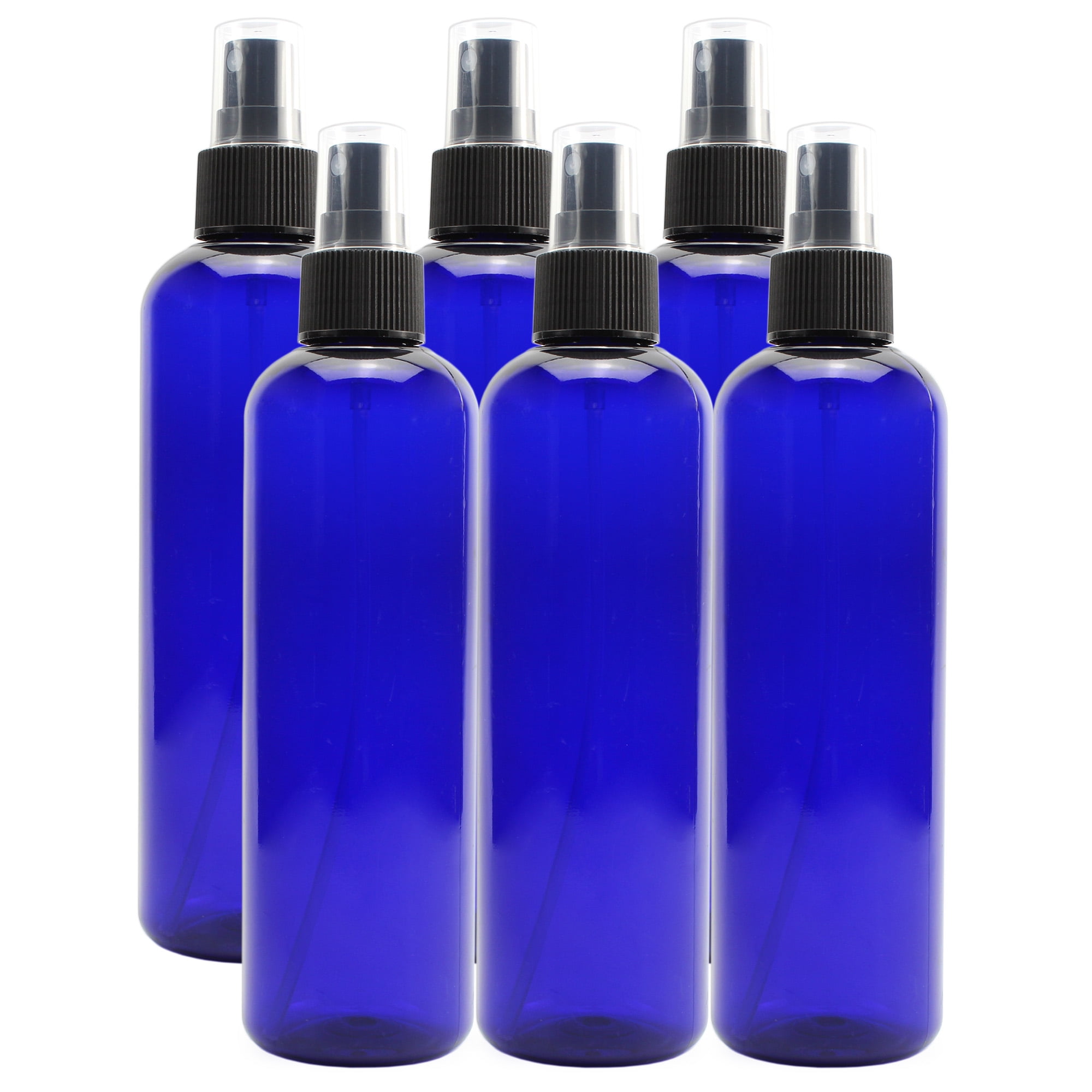 Cornucopia Brands 8oz Cobalt Blue Plastic PET Spray Bottles w/ Fine ...