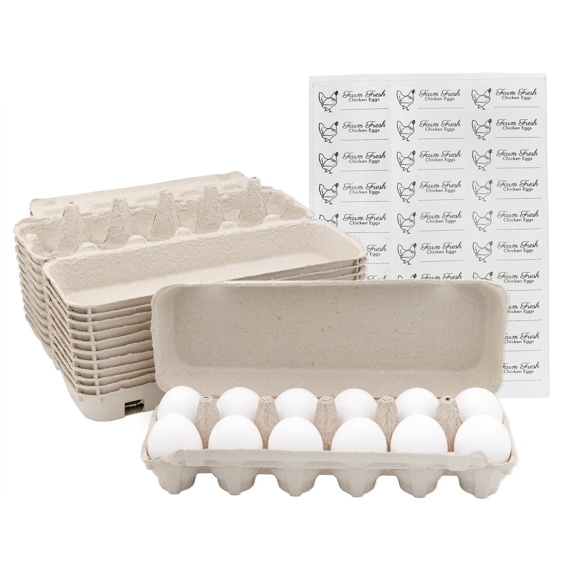 Cornucopia Brands Cardboard Egg Cartons (12-Pack); Each for One Dozen ...