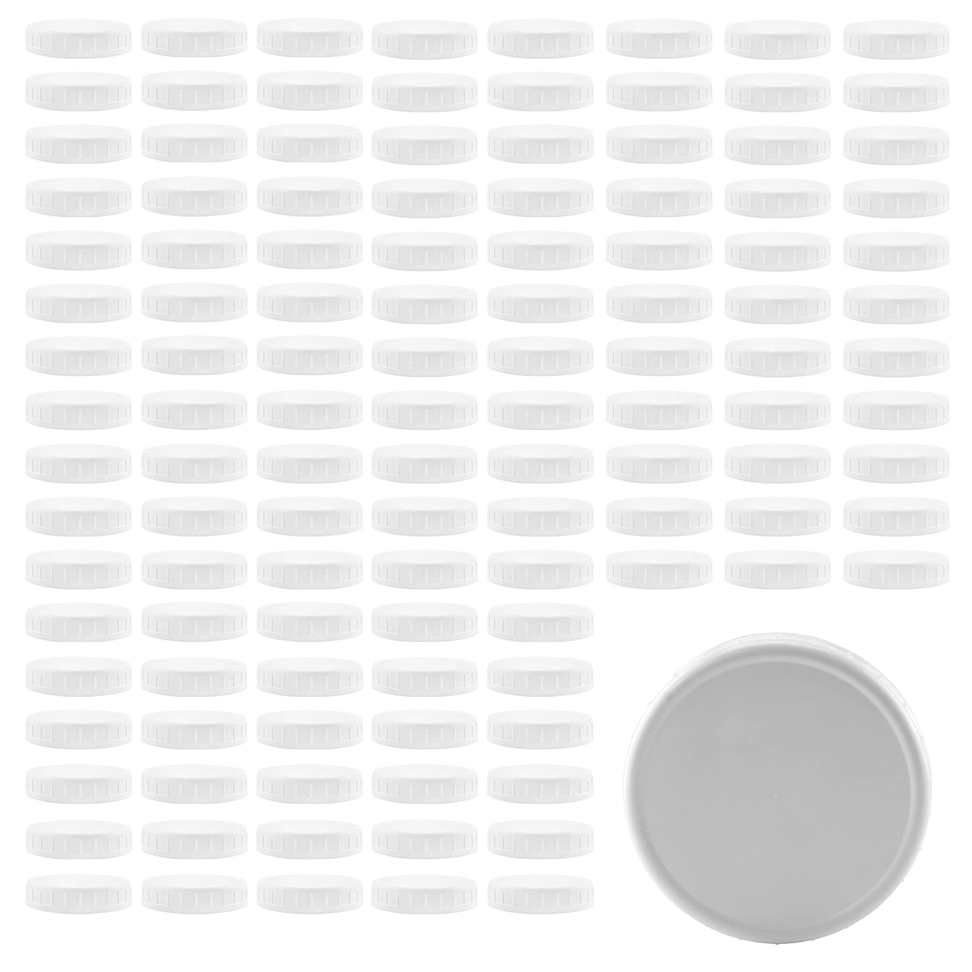 Cornucopia Brands Wide Mouth Plastic Mason Jar Lids (120-Pack Bundle ...