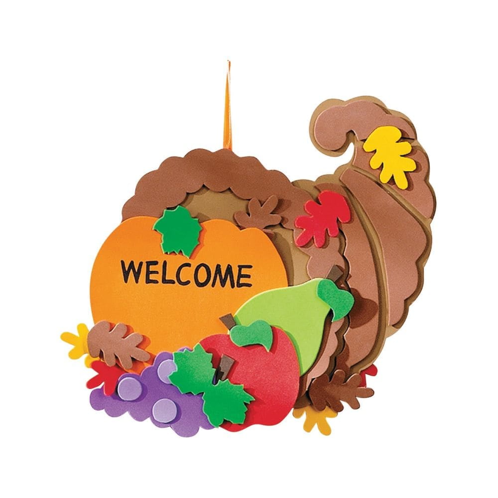 Oriental Trading Company Foam Cornucopia Door Sign Craft Kit ...